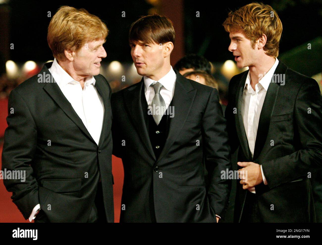 From left, U.S. director and actor Robert redford, and actors Tom ...
