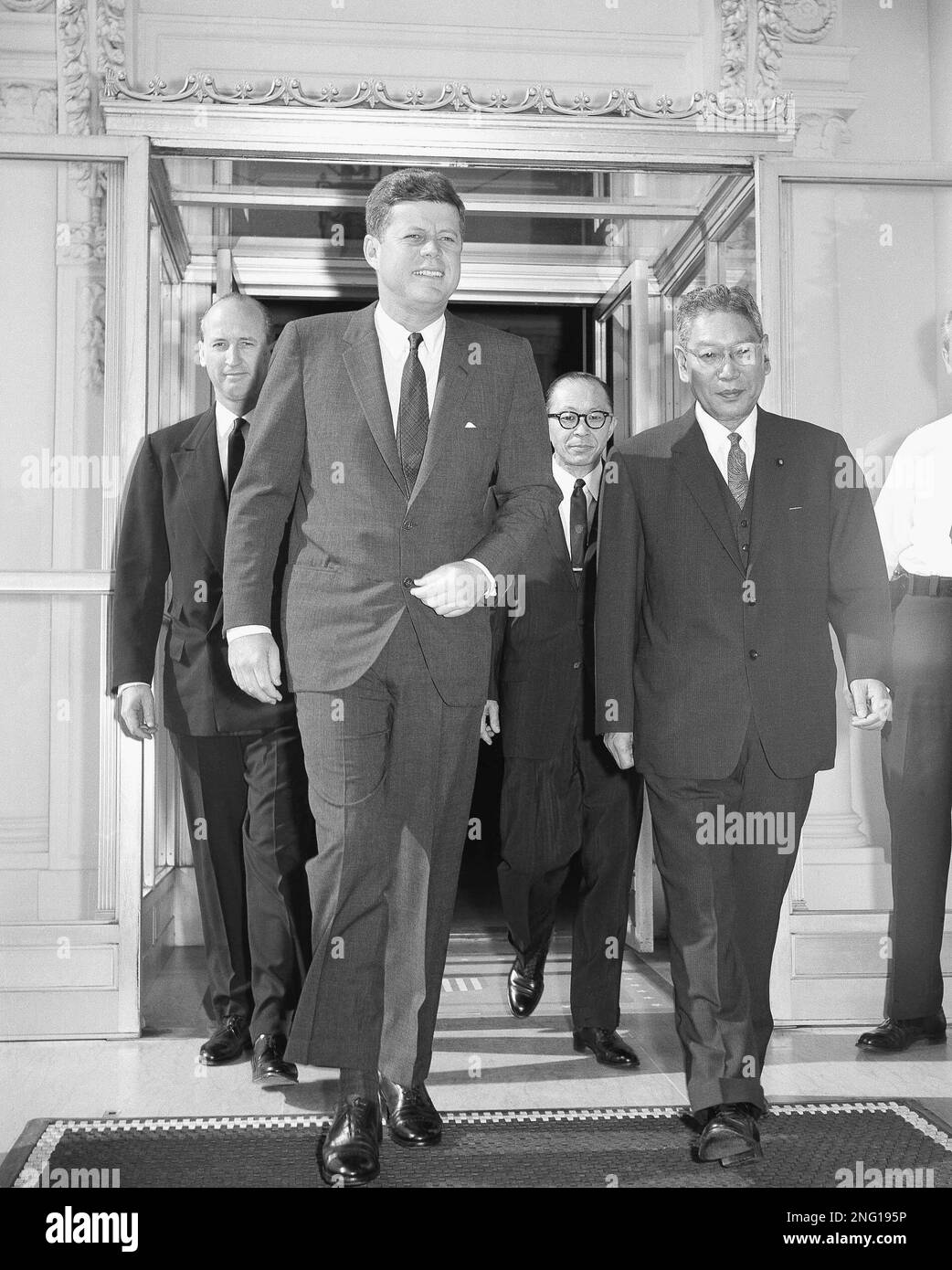 President John Kennedy and Japanese Prime Minister Hayato Ikeda through ...