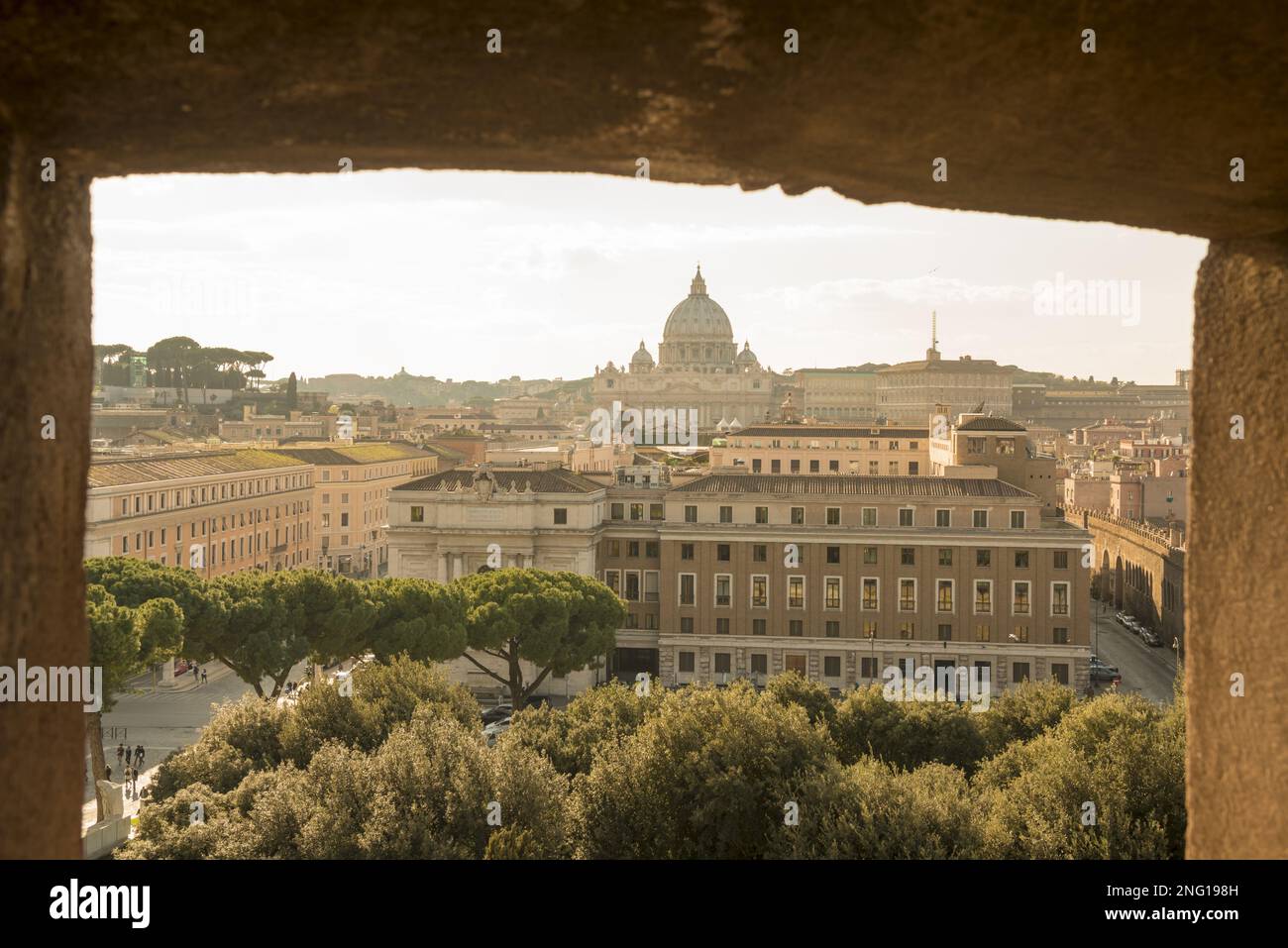 Window View over Vatican City with Sunlight in Rome, Lazio in Italy ...