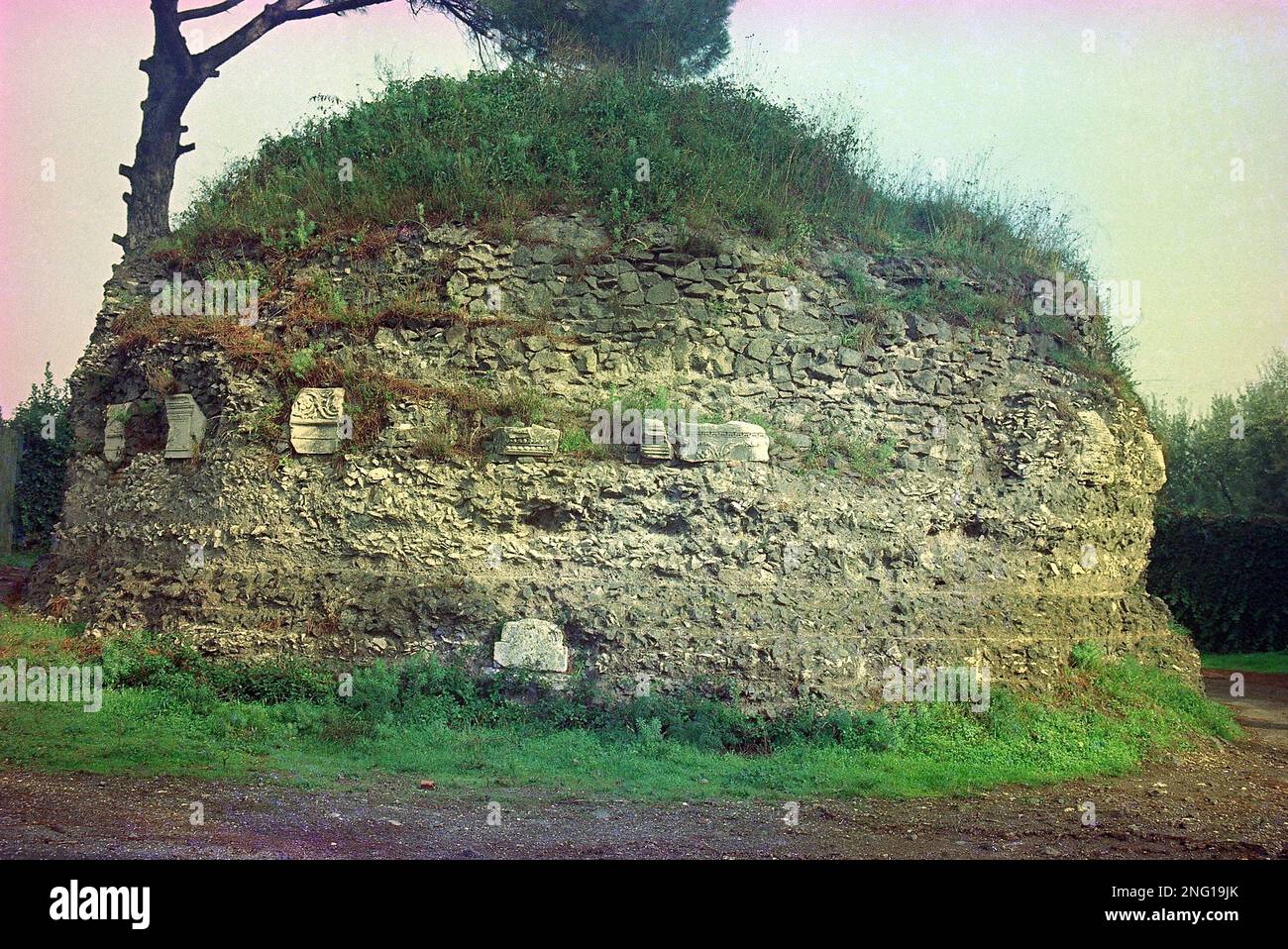 Circular tomb of unidentified patrician ancient family on the Appian ...