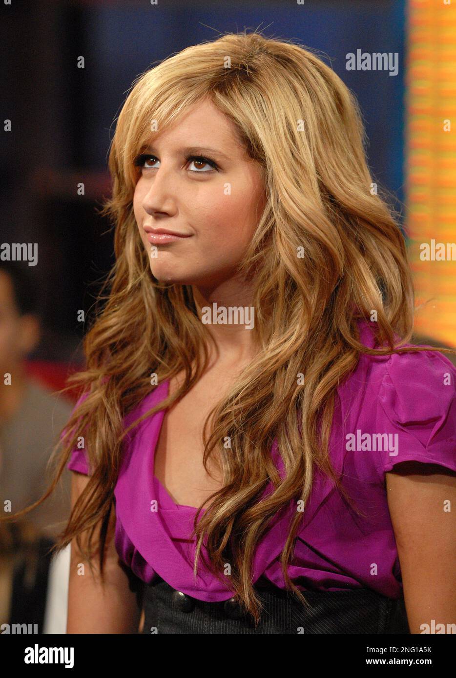 Singer Ashley Tisdale makes an appearance on MTV's "Total Request Live ...