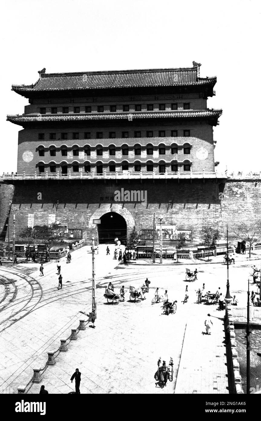 Here is a photo of the front, or main, gate between the inner and outer ...