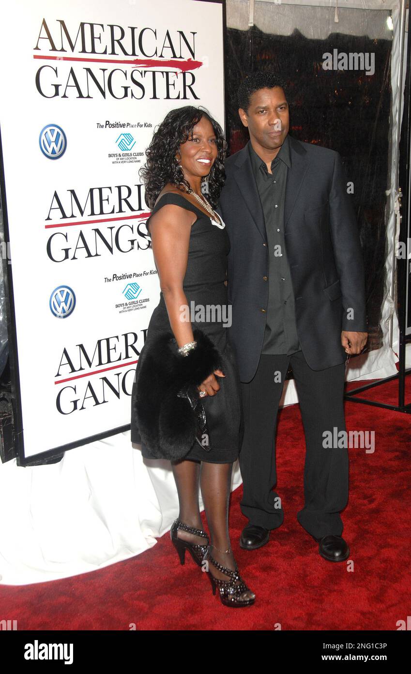 Actor Denzel Washington and wife Pauletta arrive at The Apollo Theatre ...