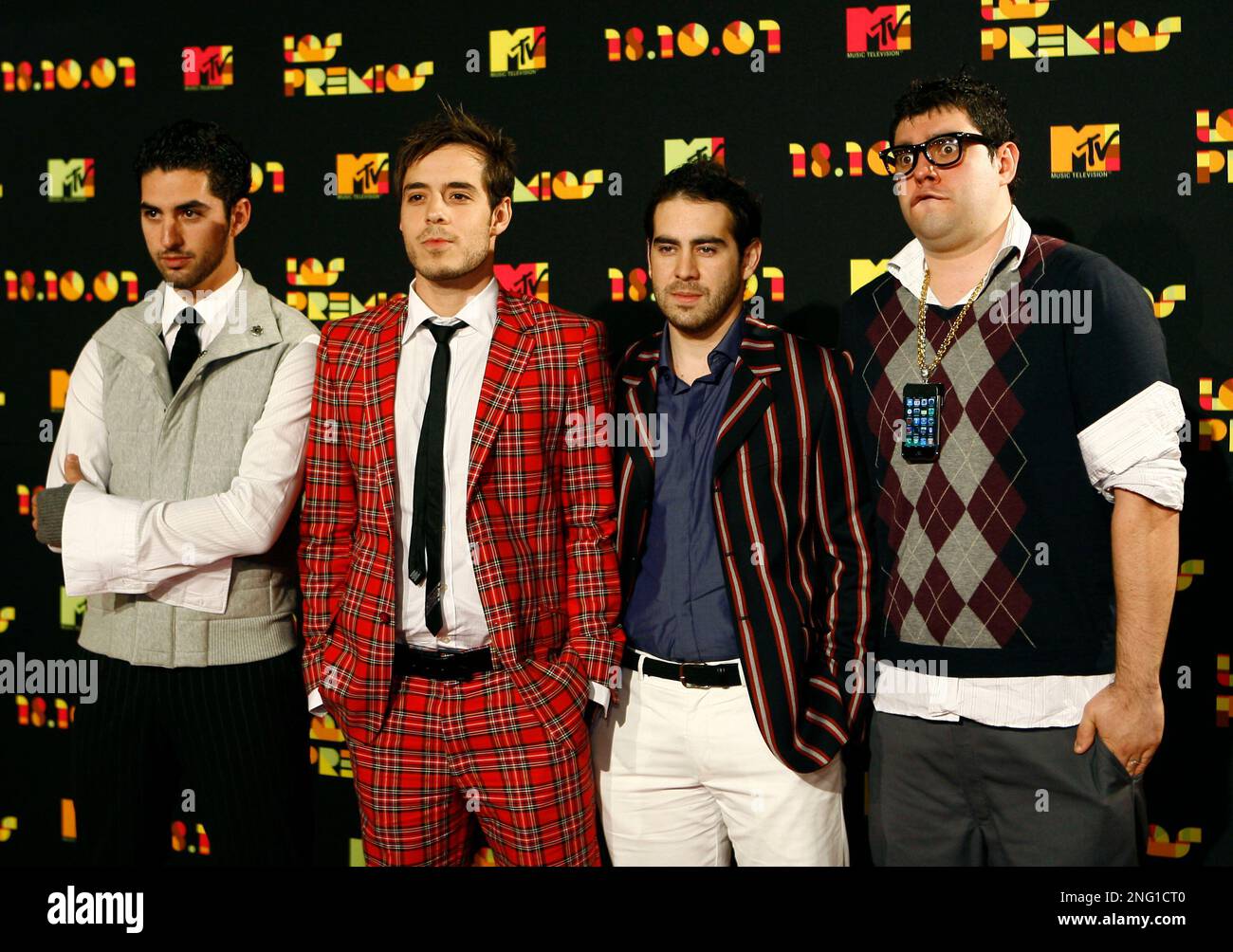 The band Panda arrives at the 2007 MTV Latin Video Music Awards at the ...