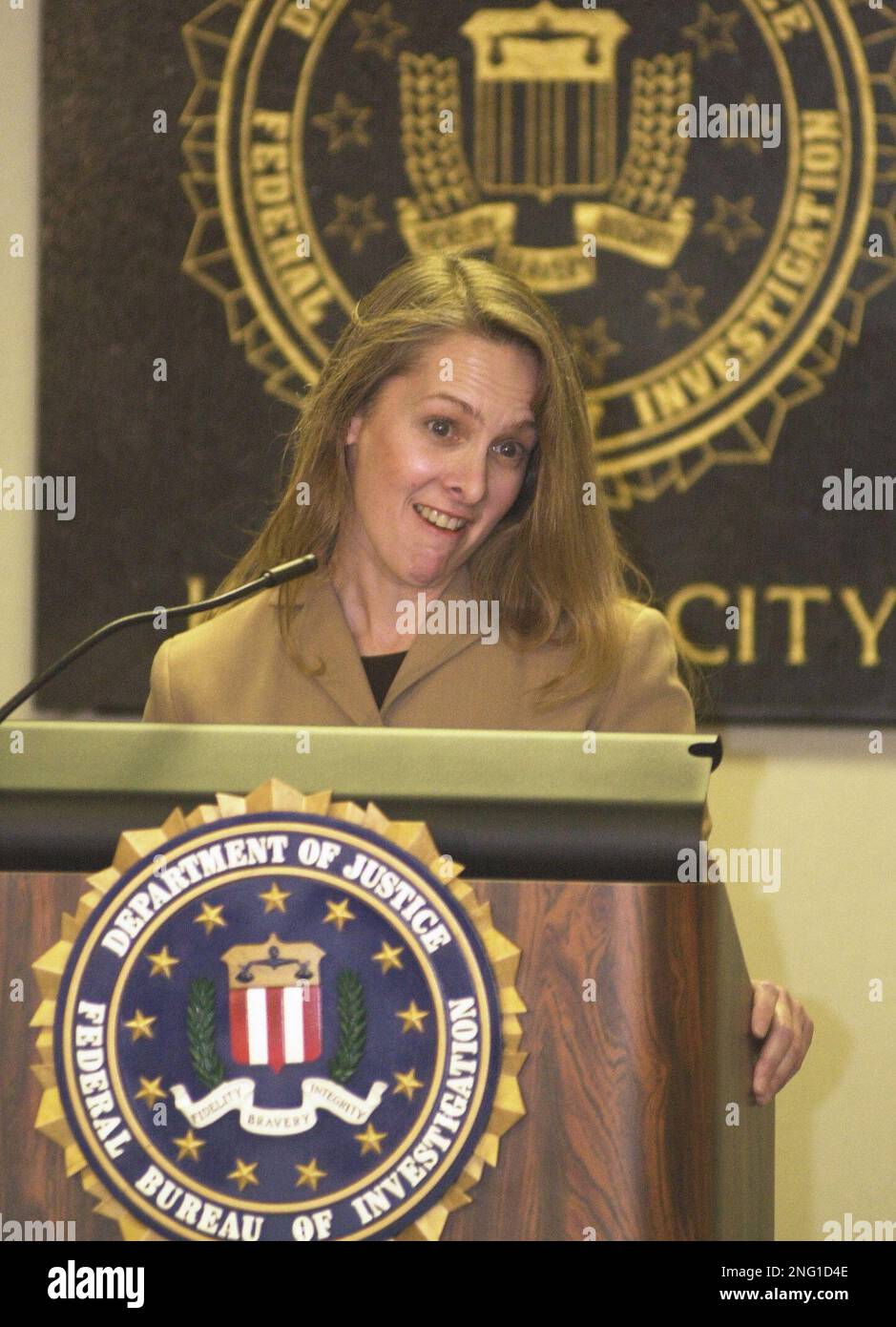 Dr. Verda Hunter makes a statement after receiving the Director's ...