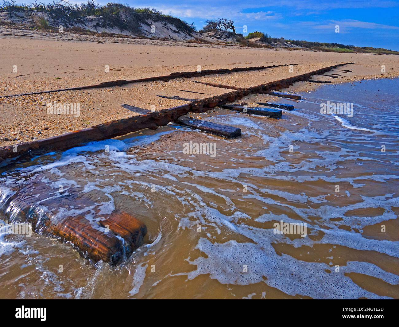 Washed out railroad tracks (Ghost tracks) Higbee Beach Cape May NJ ...