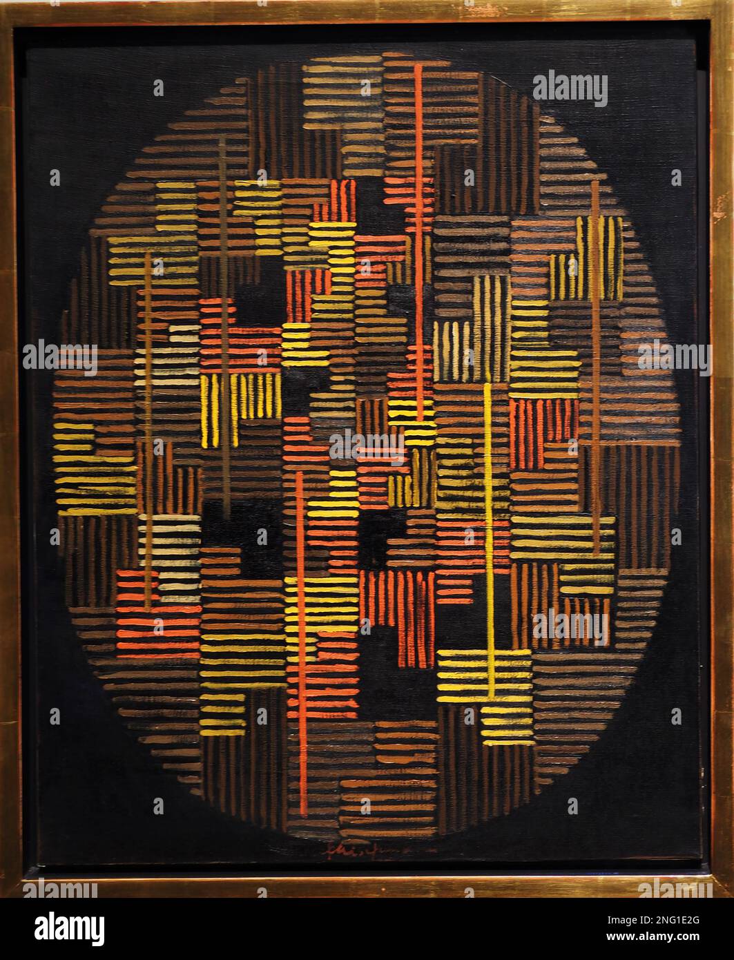 Composition N.Y., 71, 1956. oli om camvas by Adolf Richard Fleischmann ...