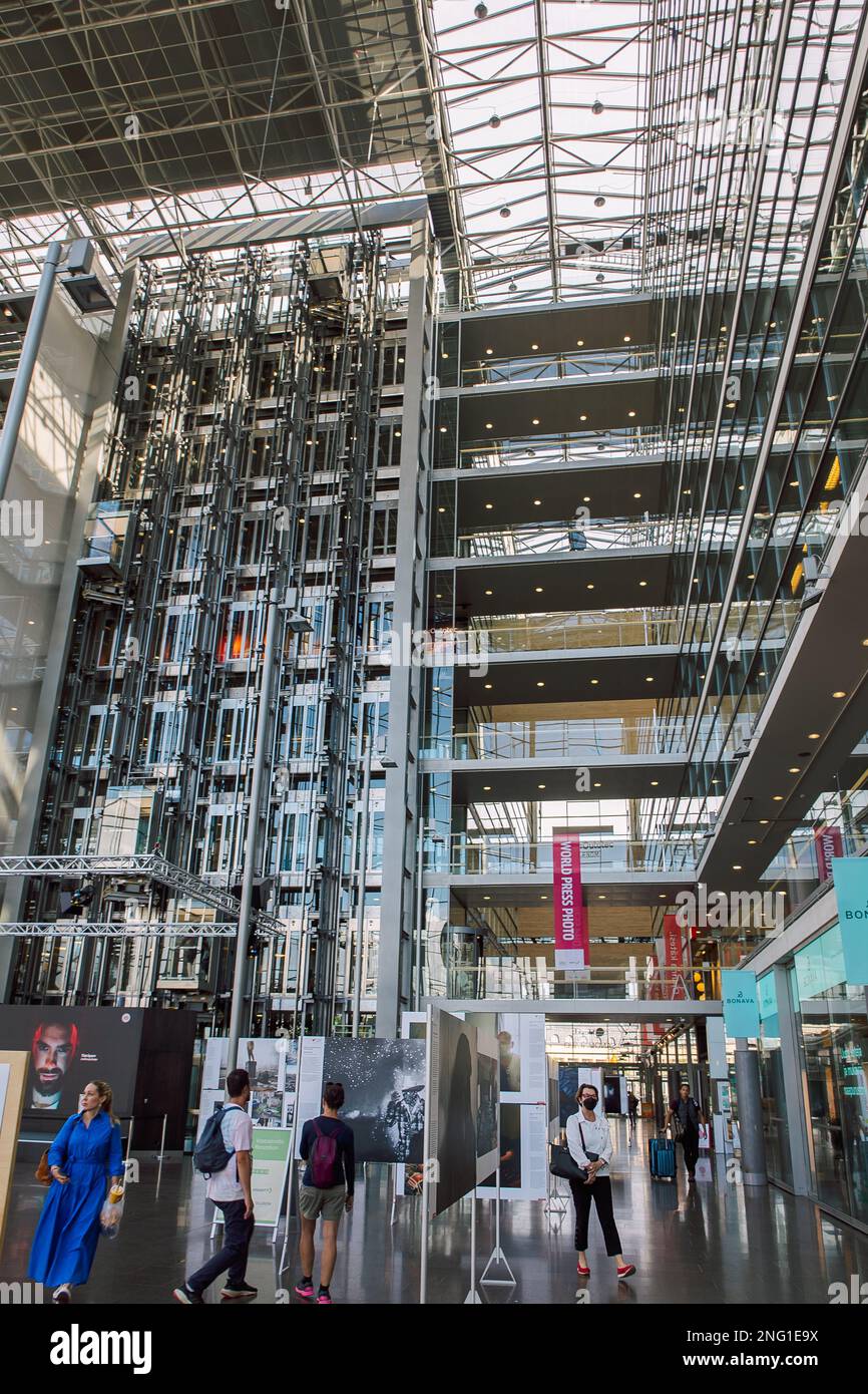 Helsinki, Finland - August 22, 2022: Sanomatalo is business office ...