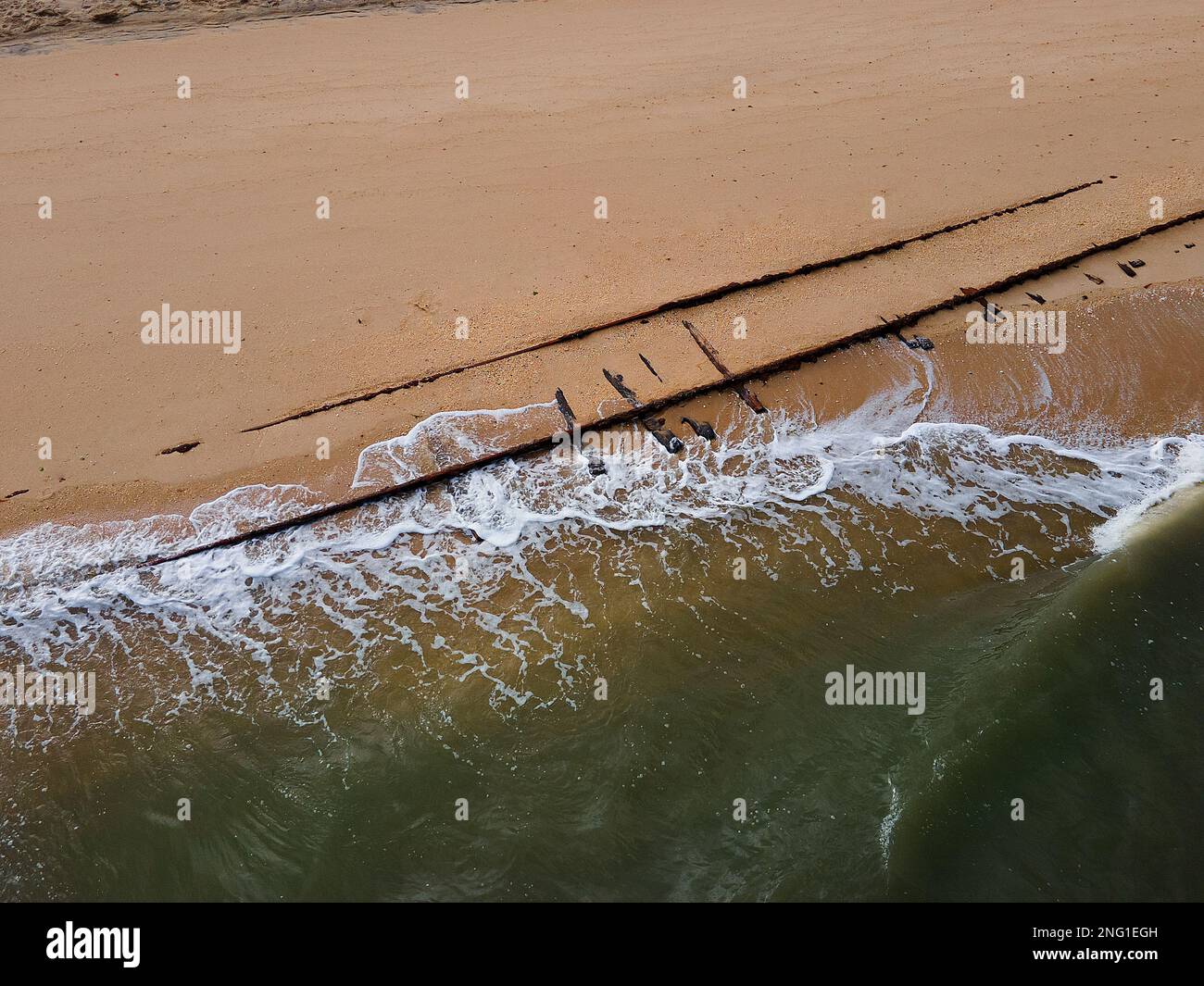 Washed out railroad tracks (Ghost tracks) Higbee Beach Cape May NJ ...