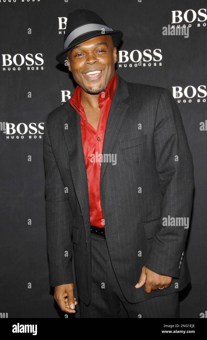 Actor Ty Jones arrives at the BOSS Black Spring/Summer 2008 Ready-To ...