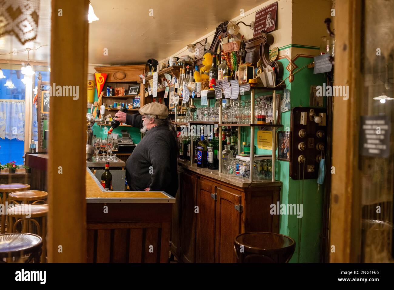 February 03, 2023 - Brieullles-sur-Bar, Les Ardennes, France: Cafe ...