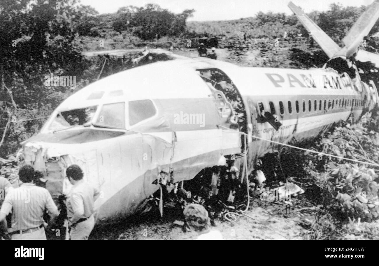 The hull of the Pan American Boeing 707 jetliner which crashed during ...