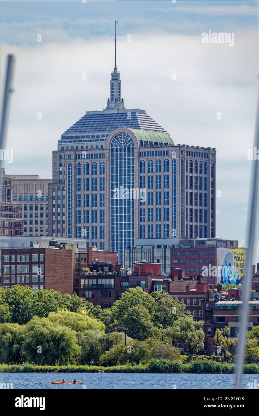 View from Cambridge: 200 Berkeley Building (former John Hancock Building) peeks over 500 ...
