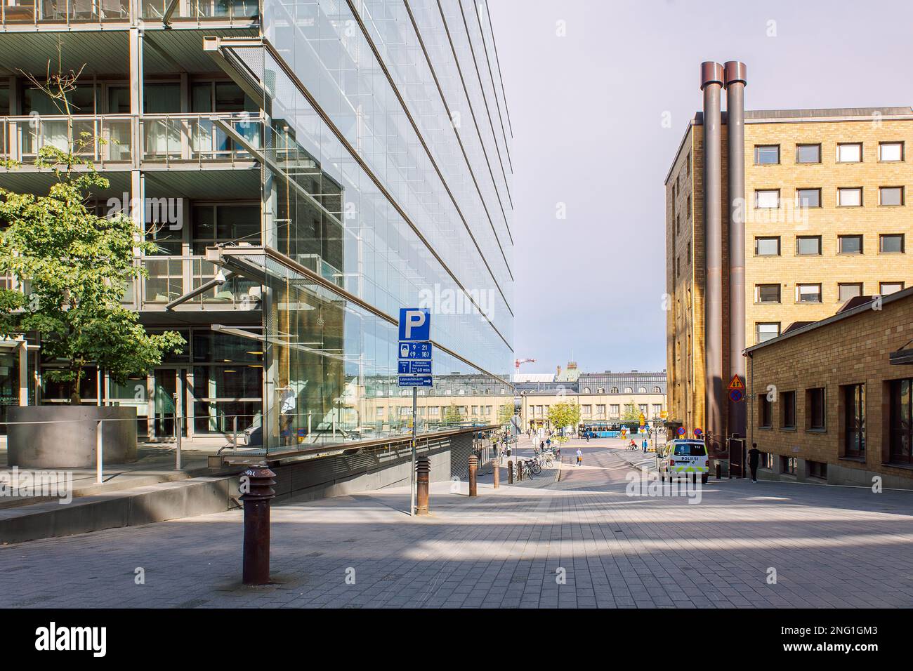 Helsinki, Finland - August 22, 2022: Sanomatalo is business office ...