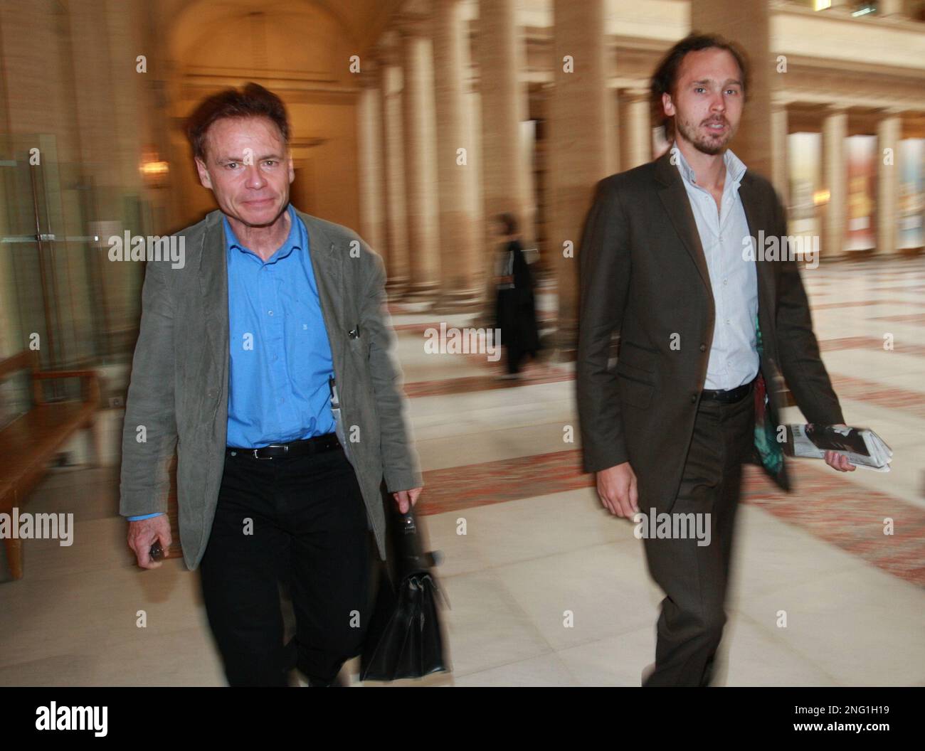 Switzerland's Rita Hug's lawyers Claude Llorente , left, and Augustin d ...