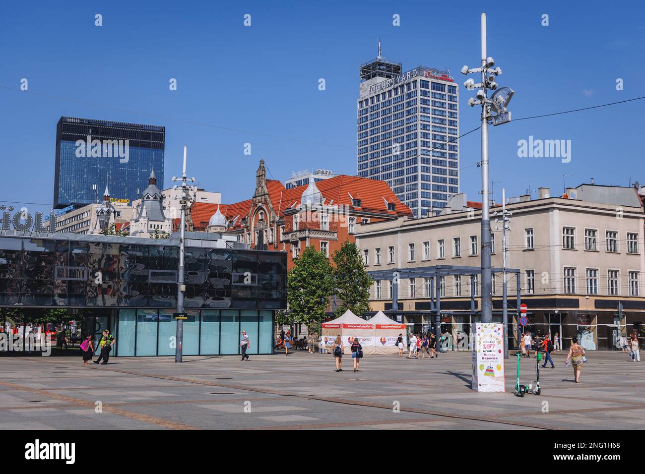 Pavilion on Market Square in Katowice city, Silesia region of Poland ...