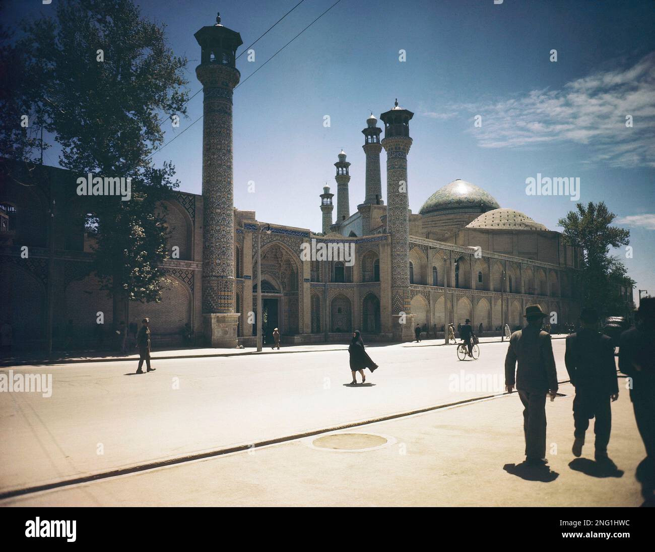 Seen here is the Blue mosque, June 1946 ,with four tall towers, the ...