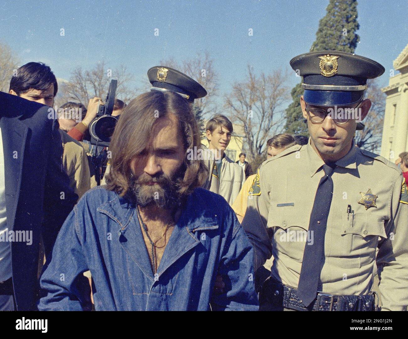 Cult leader Charles Manson, who is linked to the Sharon Tate murders ...