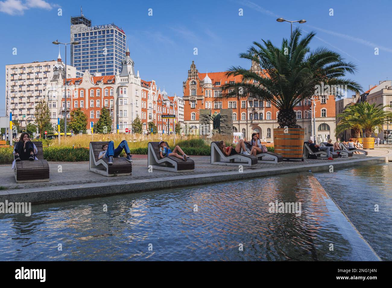 Market Square in Katowice city, Silesia region of Poland Stock Photo ...