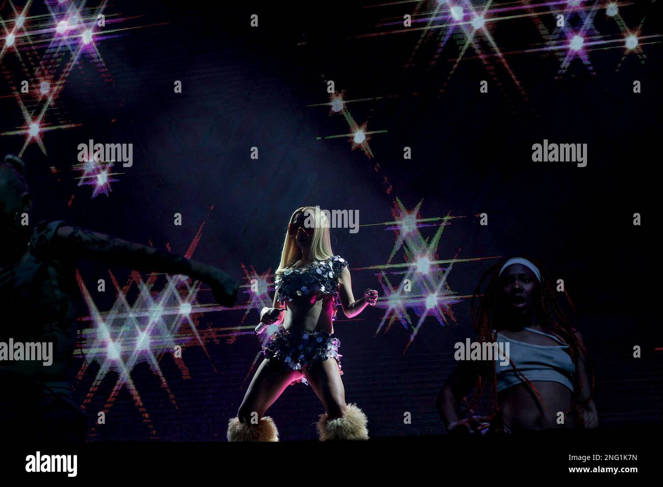 The singer Bad Gyal during a performance at the Wizink Center, on ...