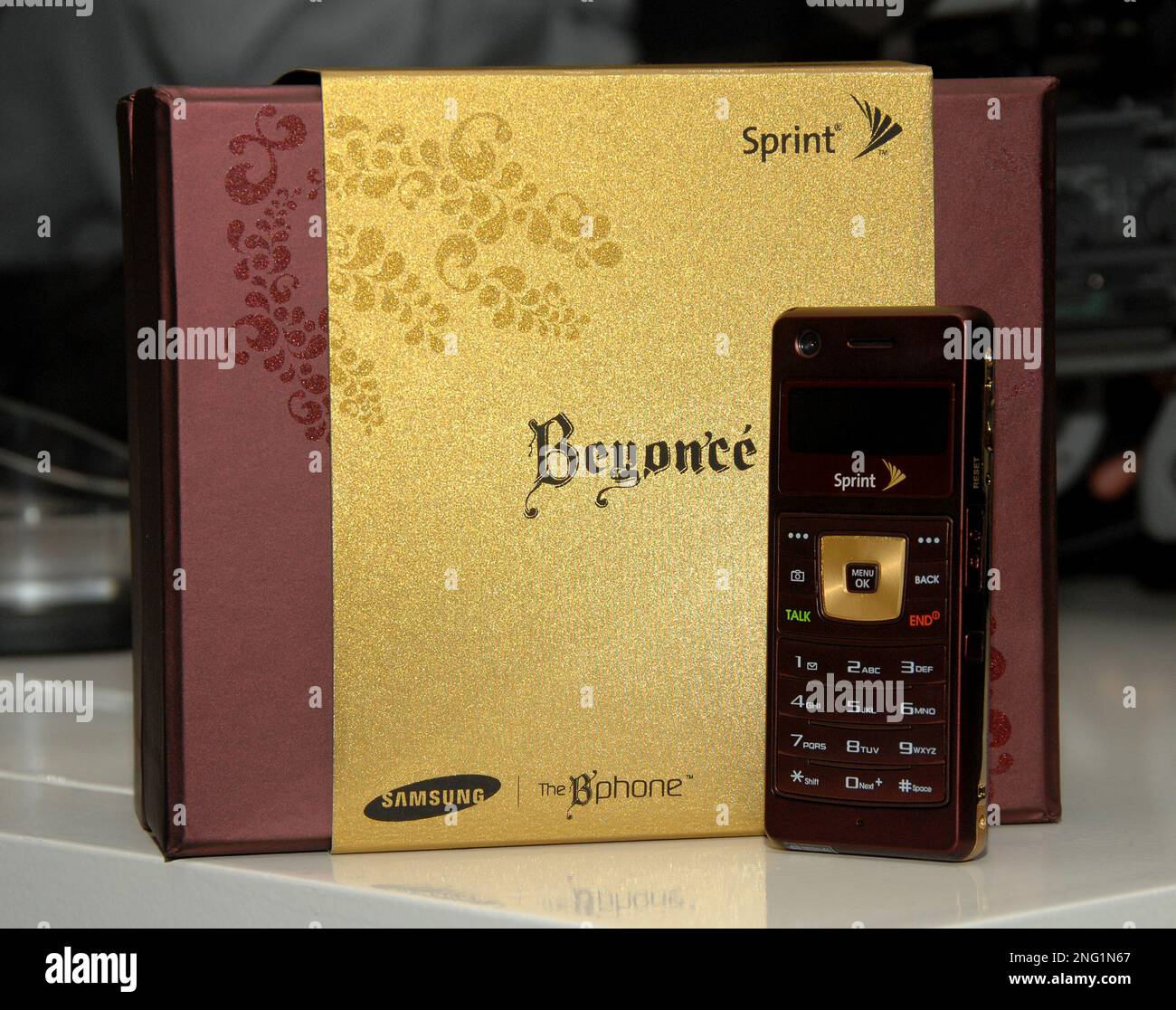 The new Beyonce special editon B' Phone at the Samsung Experience store ...