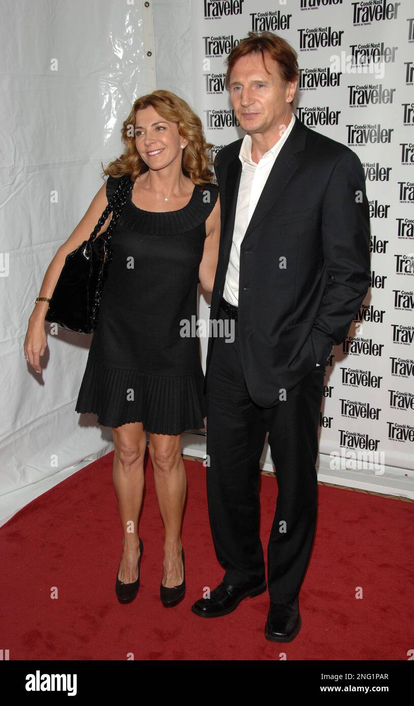 Actors Natasha Richarson and Liam Neeson arrive at the Conde Nast ...