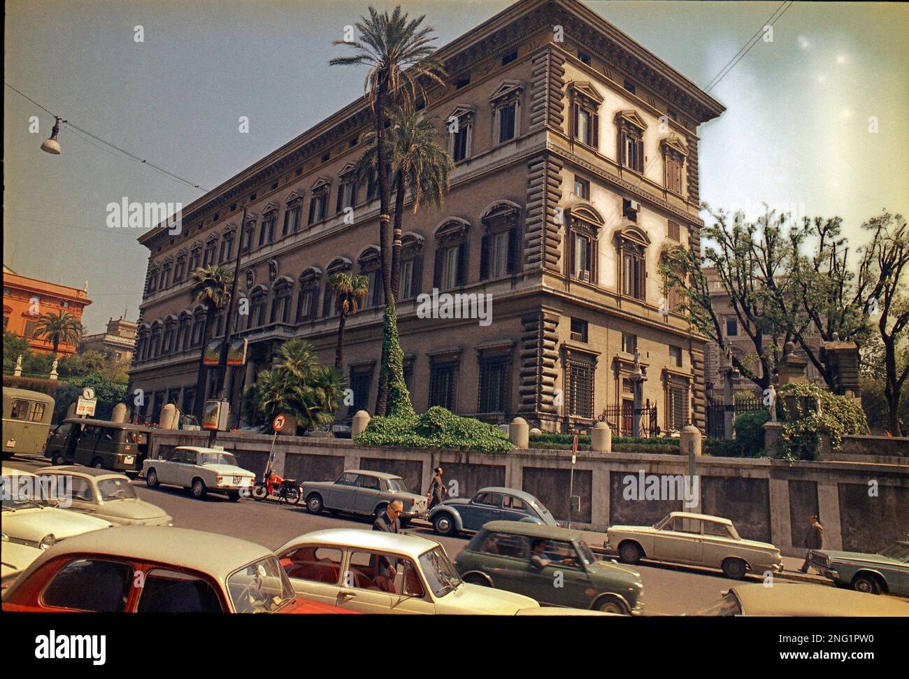 The main building of the United States Embassy in Rome, Italy on Via ...