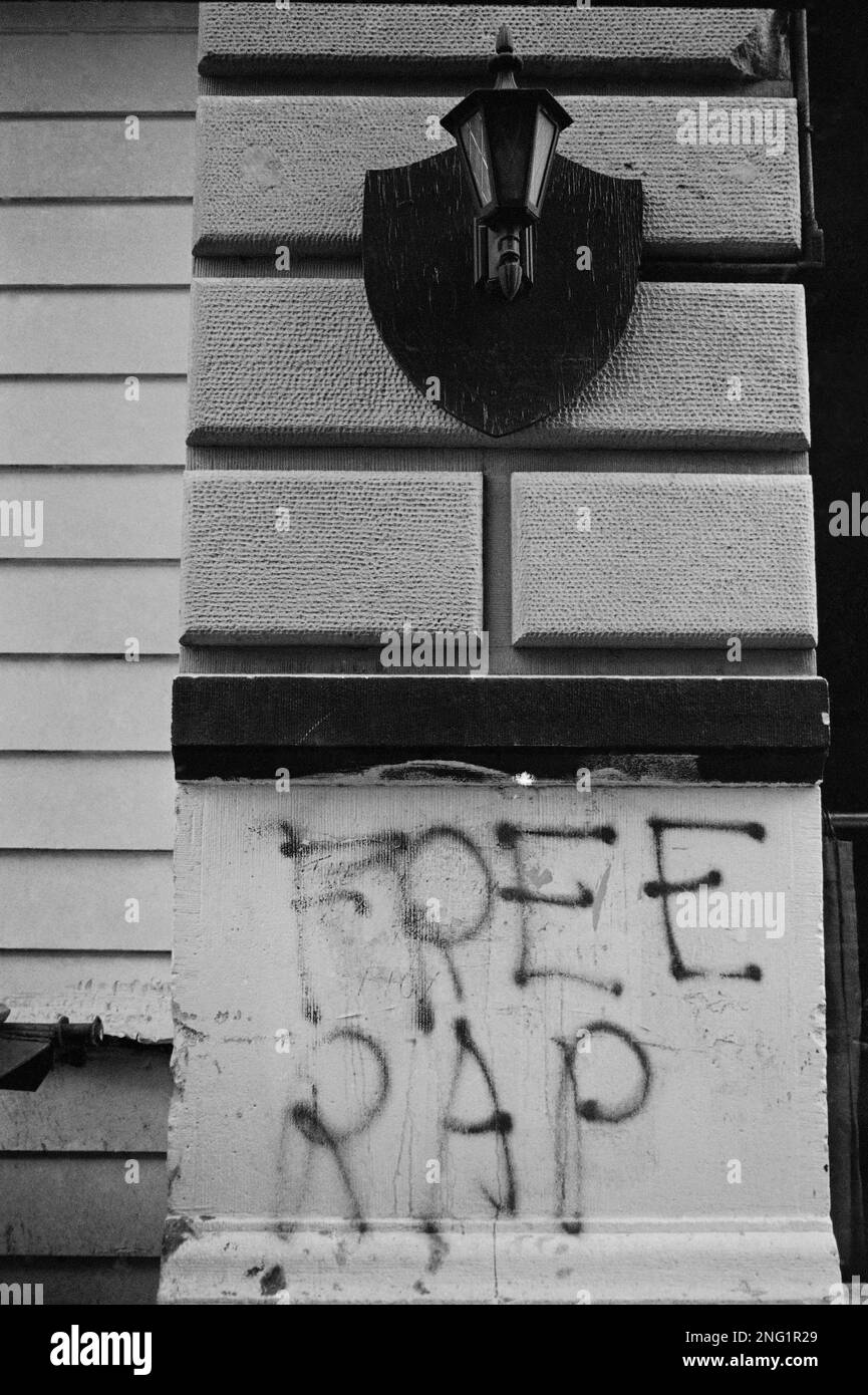 Graffiti marks stain New York City's subway walls April 16, 1973. The ...