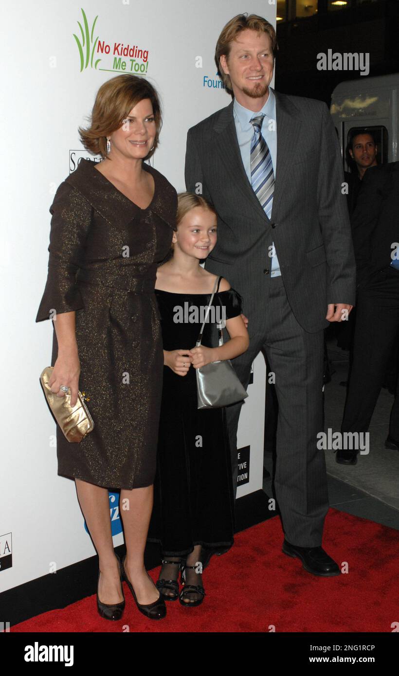 Marcia Gay Harden, left, her husband, Thaddaeus Scheel, right, and ...