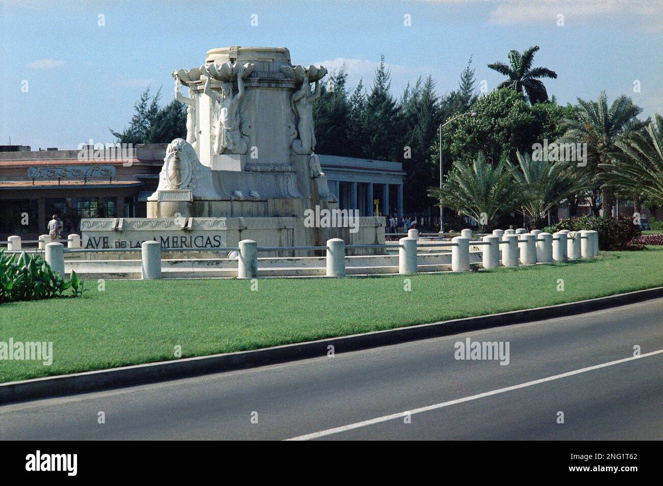 A monument is seen on Avenida de las Americas in Havana, Cuba, Nov ...