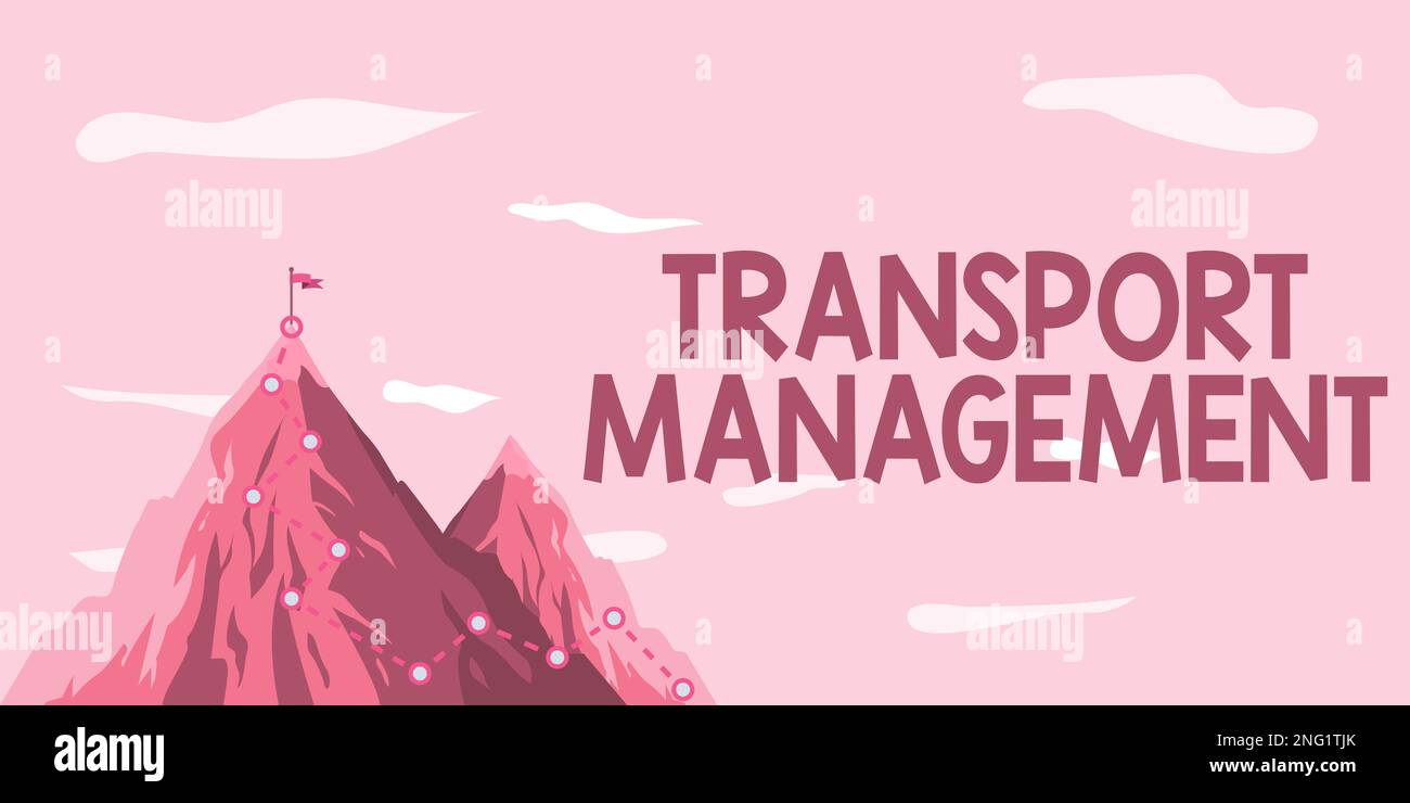 Text caption presenting Transport Management. Word Written on managing ...