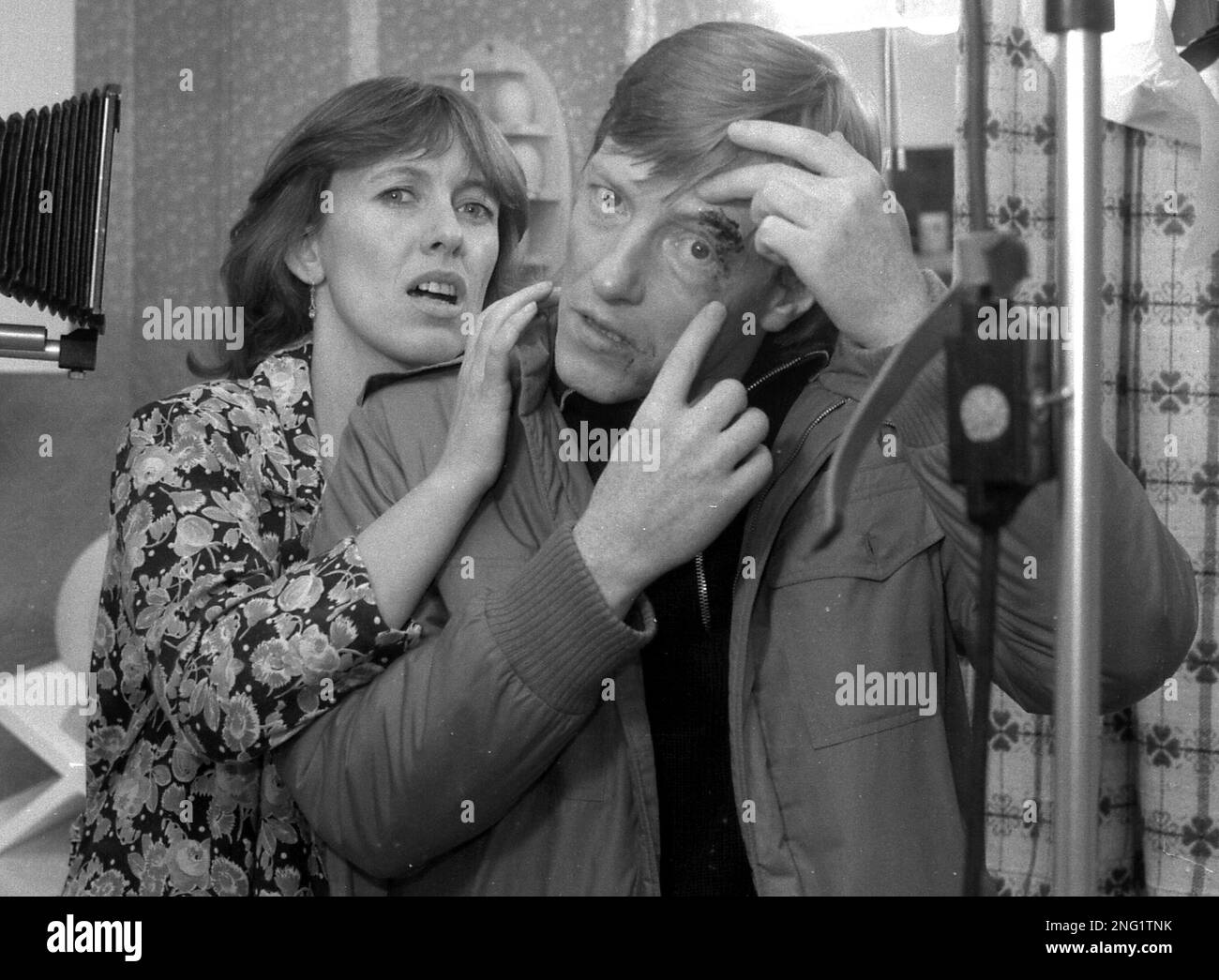West German actress Erika Skrotzki, left, and actor Manfred Zapatka are ...