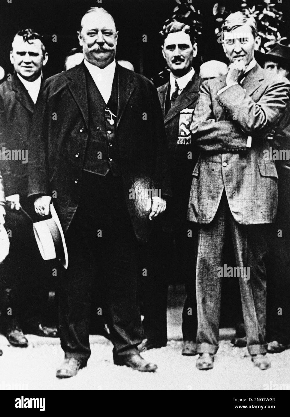 William Howard Taft, left, kicks off his 1908 presidential campaign at ...