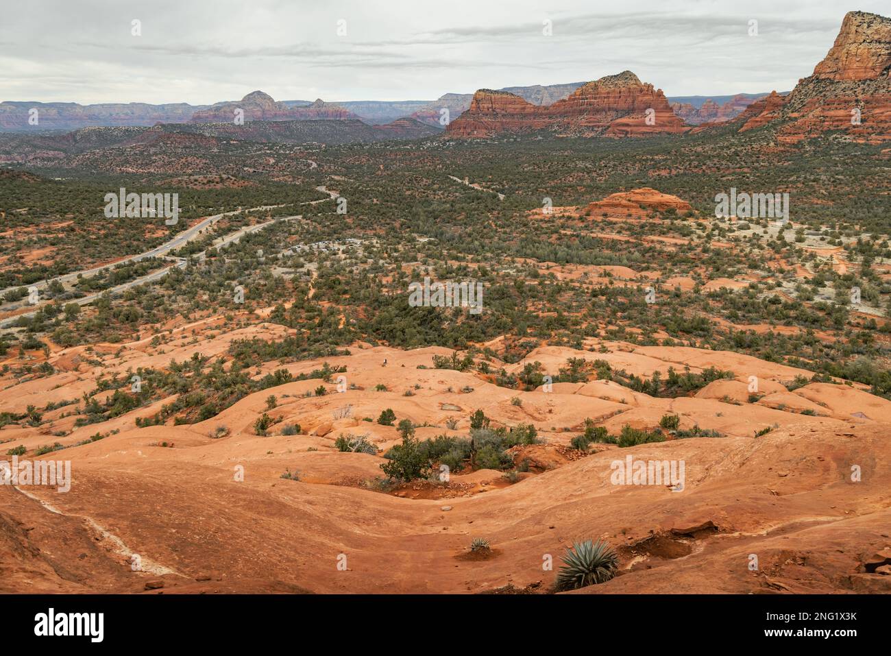 Views of red rock buttes and formations within coconino national forest ...