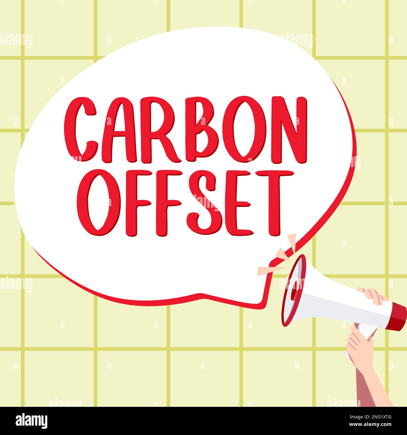 Handwriting Text Carbon Offset Word Written On Reduction In Emissions Of Carbon Dioxide Or