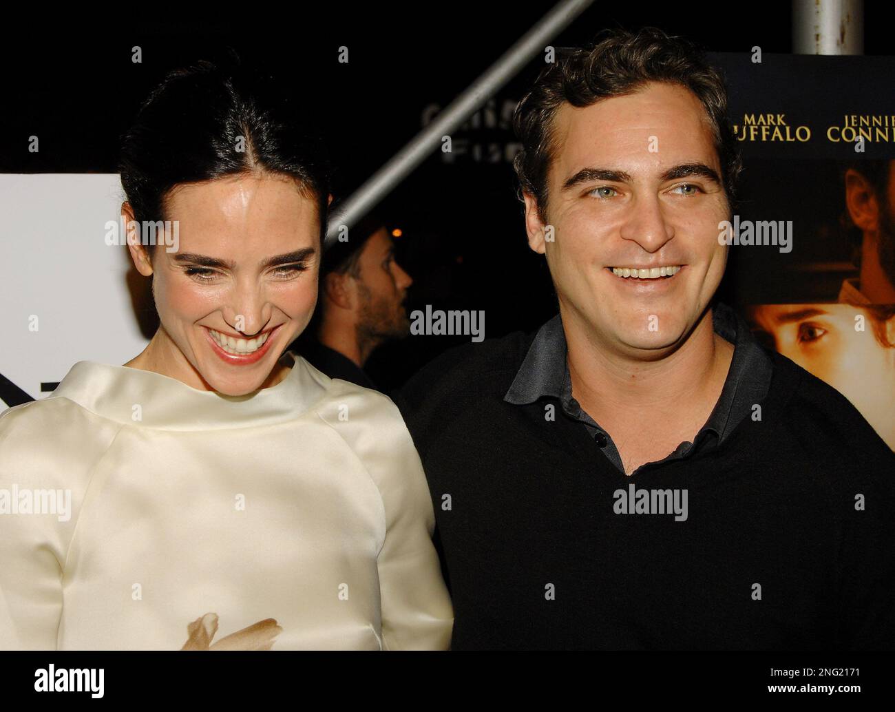 From left, actors Jennifer Connelly and Joaquin Phoenix attend the New ...
