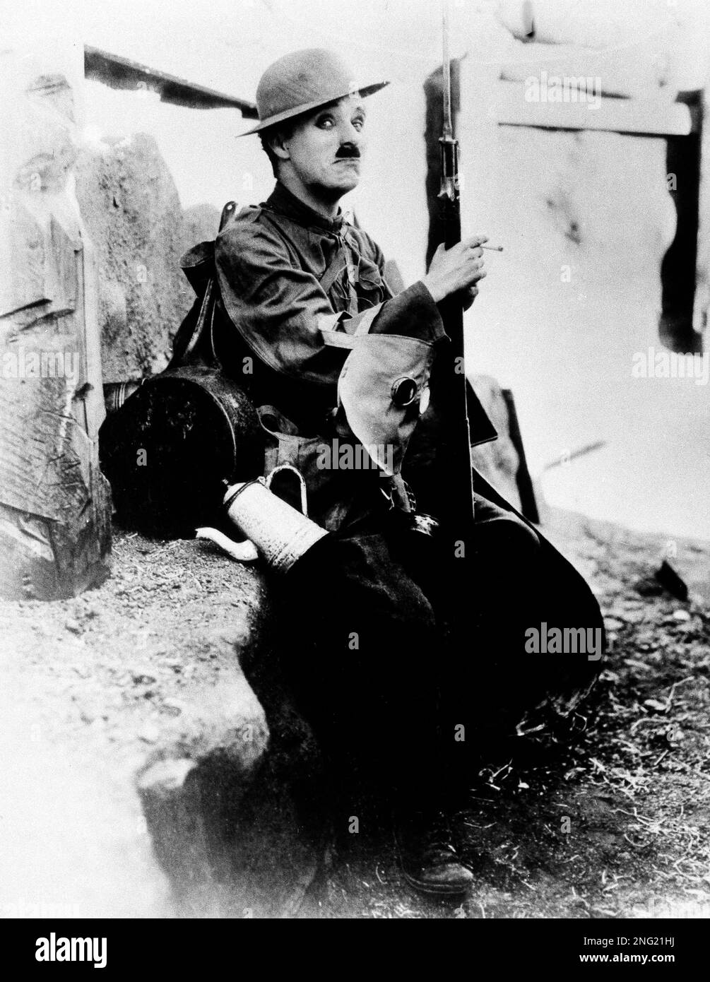 Actor Charlie Chaplin is seen in the film "Shoulder Arms," 1918. (AP ...