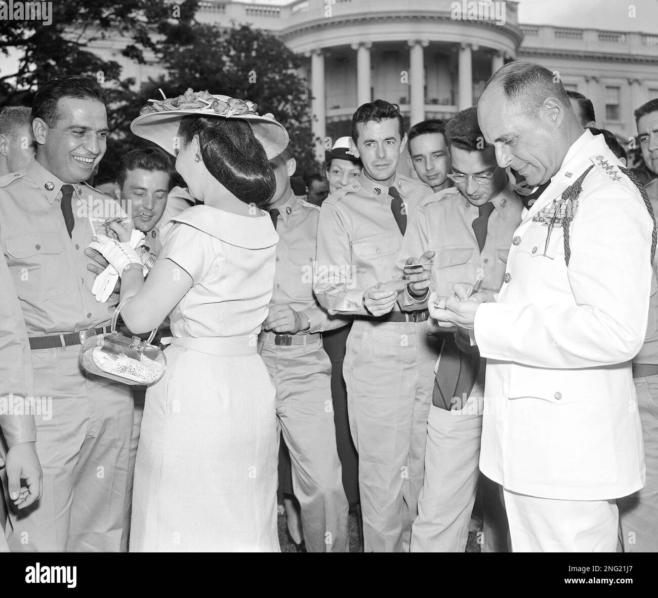 Gen. Matthew B. Ridgway, Army Chief of Staff, with his wife, obligingly ...