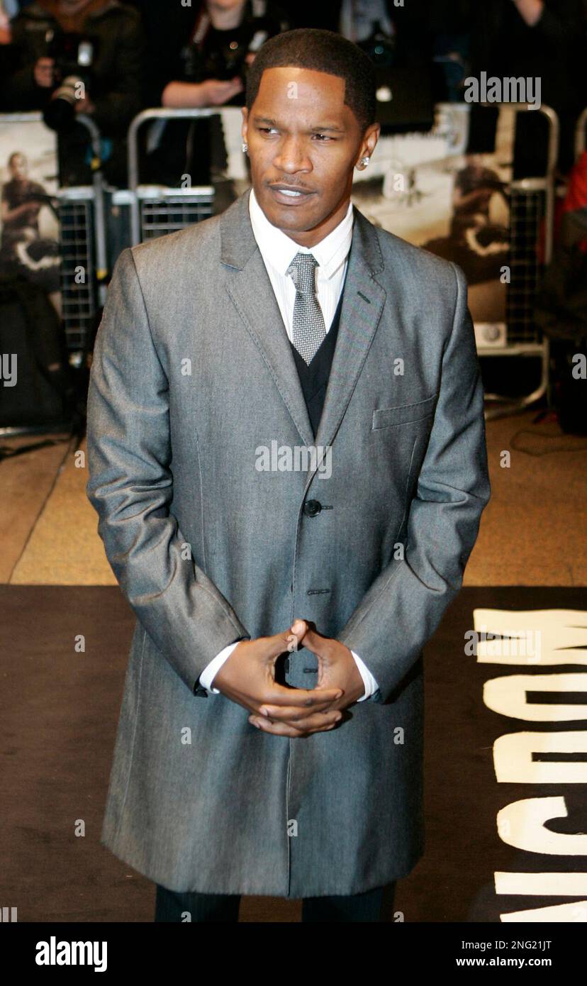 US actor Jamie Fox poses for the photographers, as he arrives for the ...