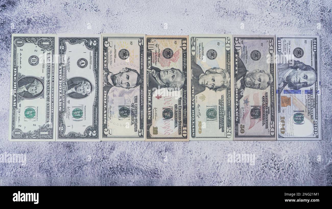 Stacks of fake or prop US paper currency Stock Photo - Alamy