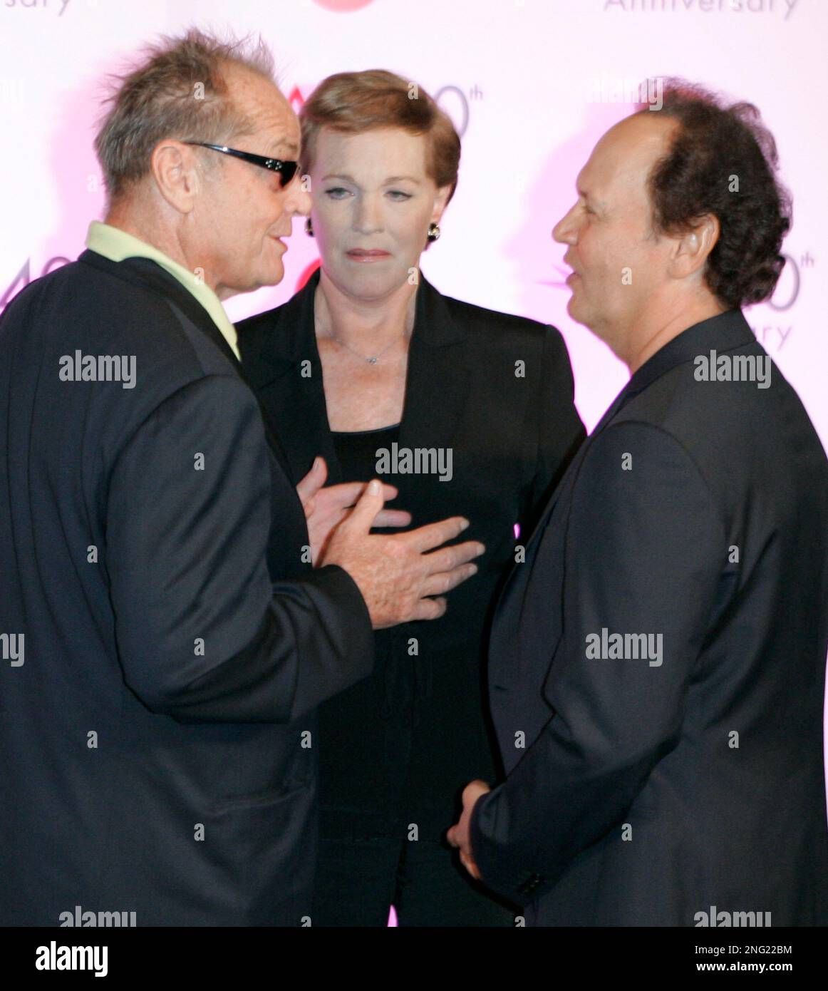 Actors Jack Nicholson, left, Julie Andrews, center, and Billy Crystal ...