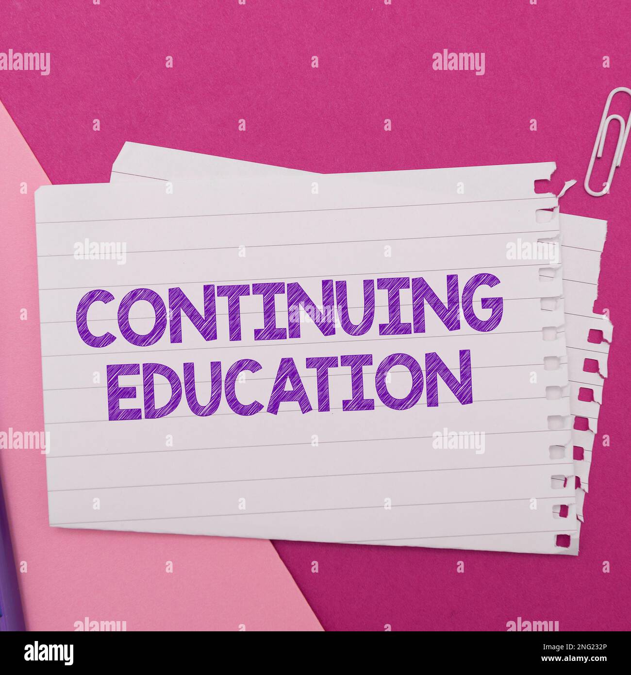 Handwriting text Continuing Education. Business idea Continued Learning ...