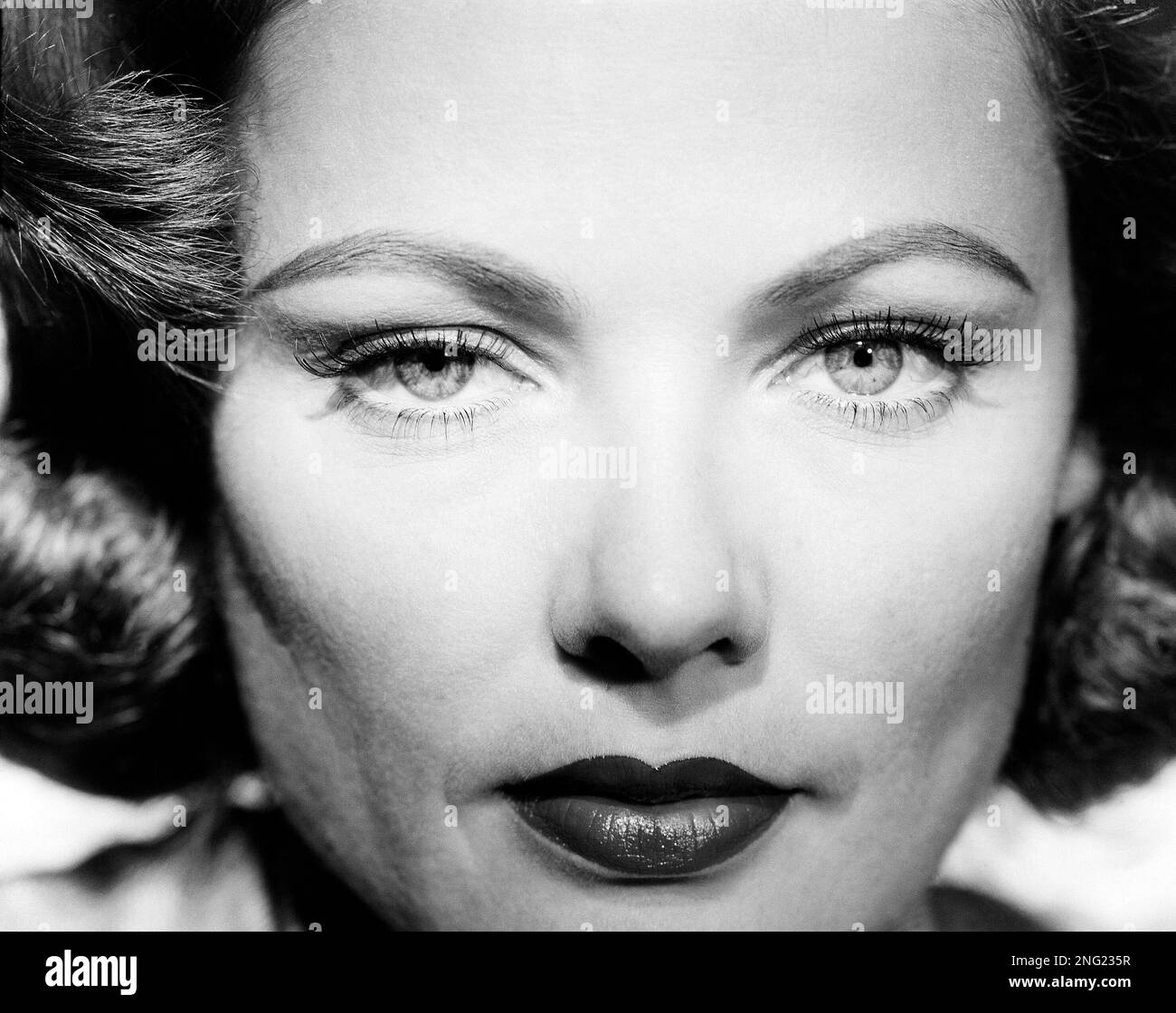 These are the grey green eyes of actress Gene Tierney, photographed in ...