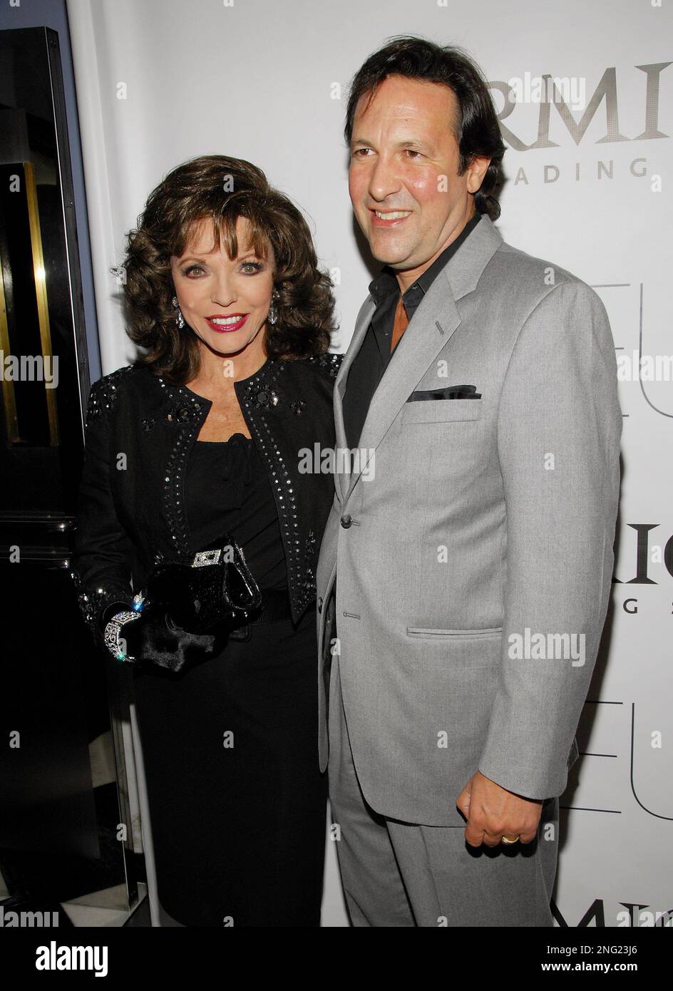 Actress Joan Collins and husband Percy Gibson attend the New York ...