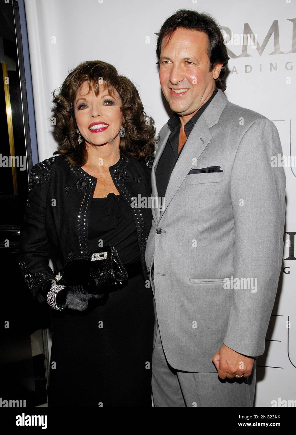 Actress Joan Collins and husband Percy Gibson attend the New York ...