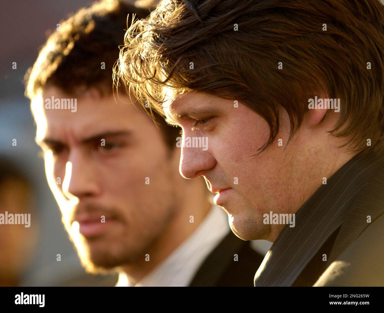 "Control" producer Orian Williams, right, and cast member Toby Kebbell ...