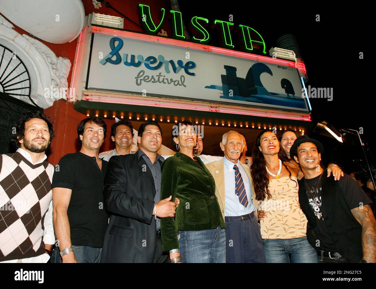 The Paskowitz family poses together before the premiere of "Surfwise ...