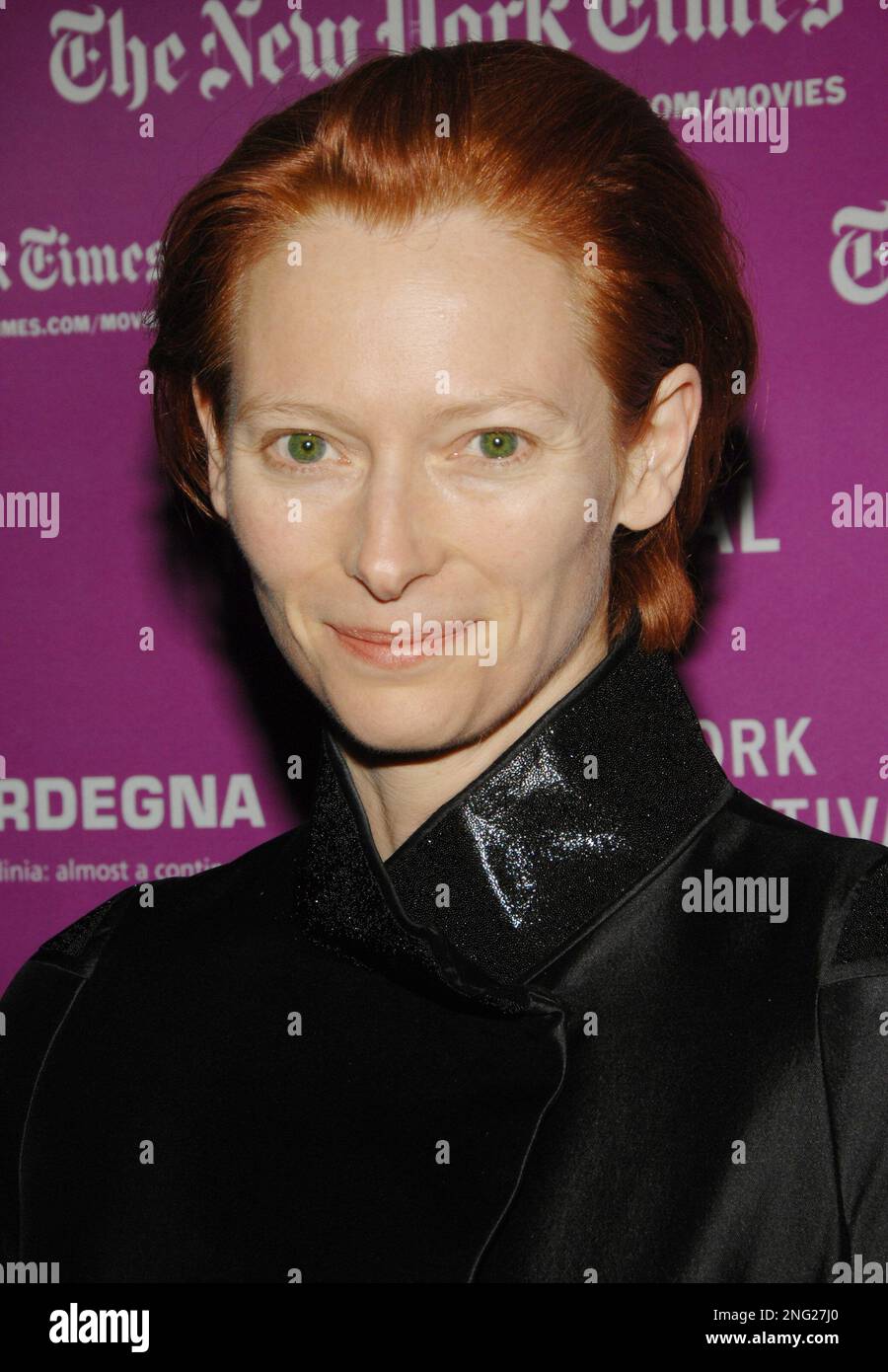 Actress Tilda Swinton attends the New York Film Festival opening night ...
