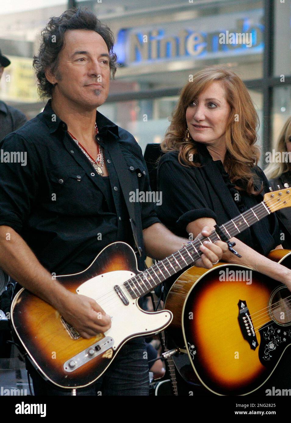 Bruce Springsteen and his wife Patti Scialfa on the NBC "Today ...