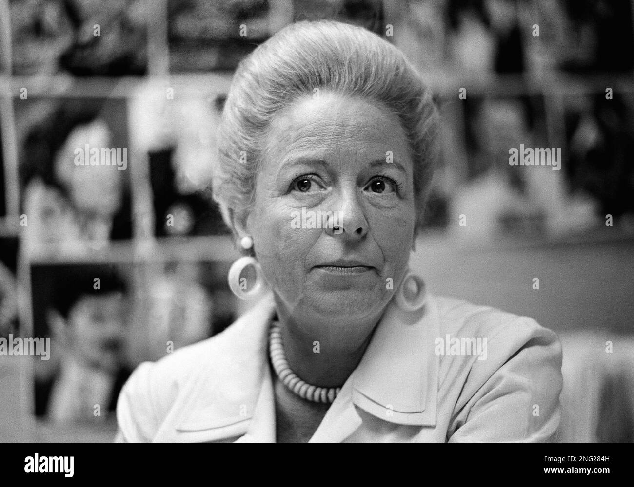 Martha Mitchell, is shown in Washington, in 1974. She is changing her ...